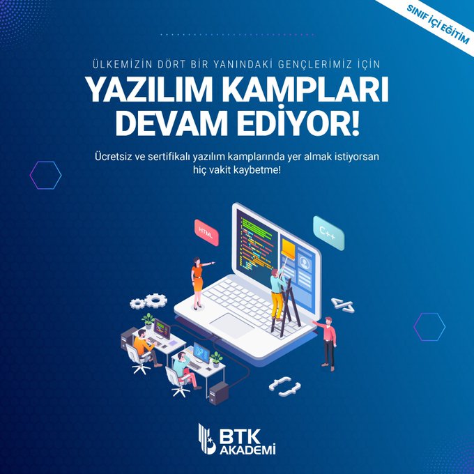 BTK AKADEMİ YAZILIM KAMPLARI | Ofis Eğitim Kariyer Danışmanlık BTK AKADEMİ YAZILIM KAMPLARI | Ofis Eğitim Kariyer Danışmanlık